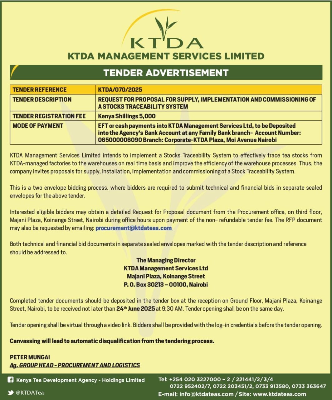 TENDER ADVERTISEMENT REQUEST FOR PROPOSAL FOR SUPPLY, IMPLEMENTATION ...
